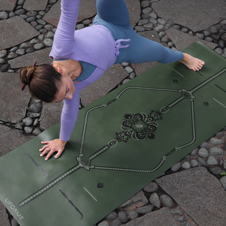 Liforme Deep Forest Mindful Garden Yoga Mat | Liforme